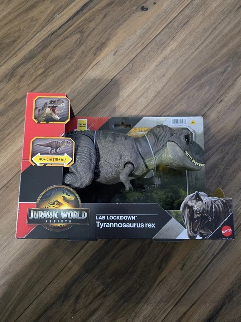 JURASSIC WORLD REBIRTH Lab Lockdown Tyrannosaurus Rex T-Rex Chomp ...