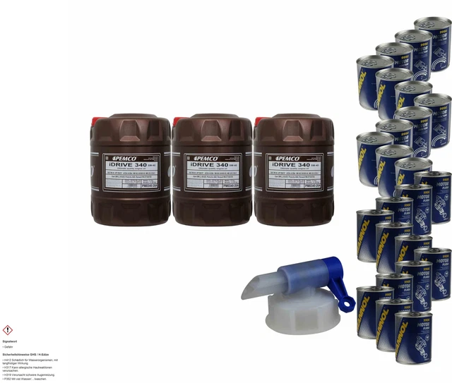 60L HUILE MOTEUR pemco idrive 340 5W-40 12xMotor Doctor + Moteur Flush ...