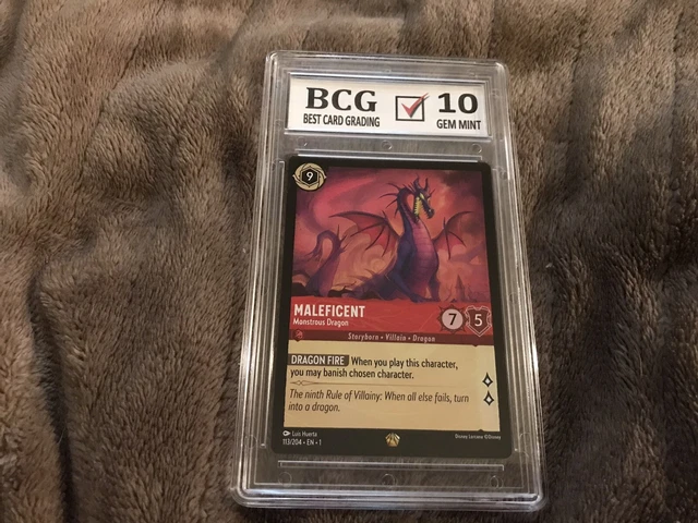 DISNEY LORCANA MALEFICENT Monstrous Dragon Legendary Non Foil 113/204 ...