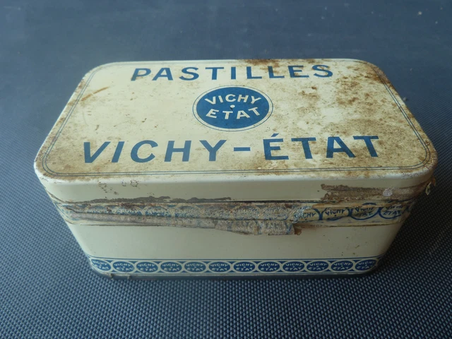 ANCIENNE BOITE PUBLICITAIRE bonbon pastilles VICHY-ETAT old French ...