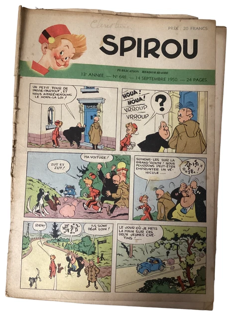 ANCIENNE REVUE SPIROU Vintage Bande Dessinée Livre Pas Lucky Luke Astérix 1950 EUR 4,00 ...