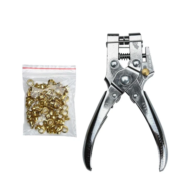 EYELET HOLE PUNCHER Leather Belt Hole Punch Plier Revolve Sewing ...