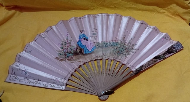 ANCIEN ÉVENTAIL 60 Cm EUR 45,00 - PicClick FR