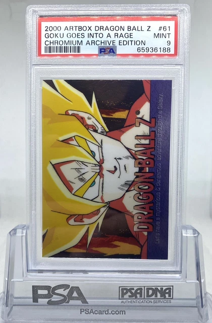 GOKU GOES INTO A Rage 2000 Artbox Dragon Ball Z Chromium Archive PSA 9 ...