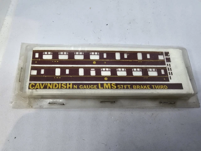N GAUGE 2MM Scale Cavendish Coach Kit For Lms 57Ft Brake Third Coloured ...