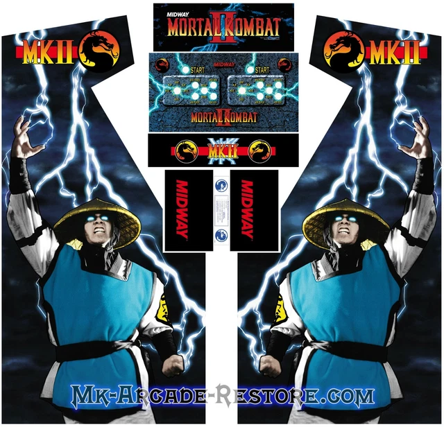 MORTAL KOMBAT 2 Side Art Arcade Cabinet Artwork Graphics Decals £192.16 ...