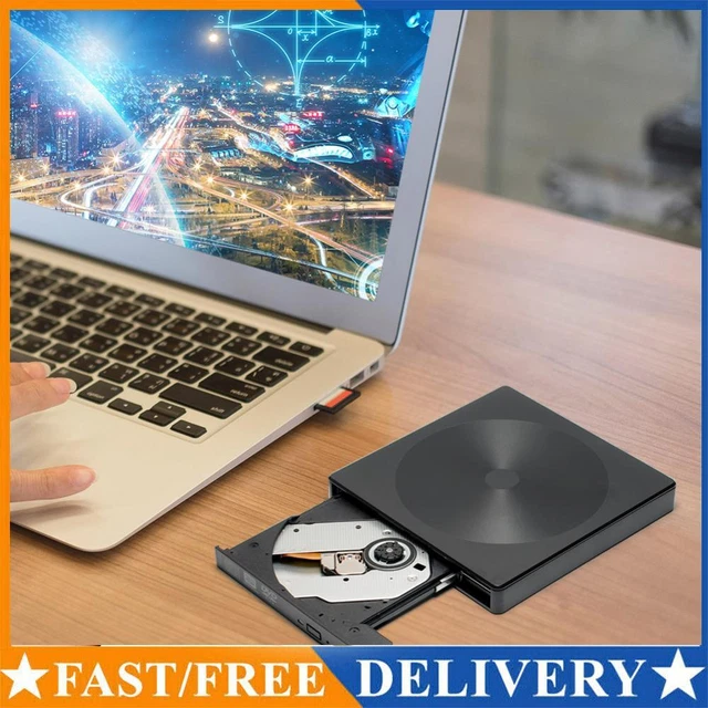 DC 12V EXTERNAL Enclosure USB3.0 Type-C DVD/CD-ROM Case Dual Ports for ...