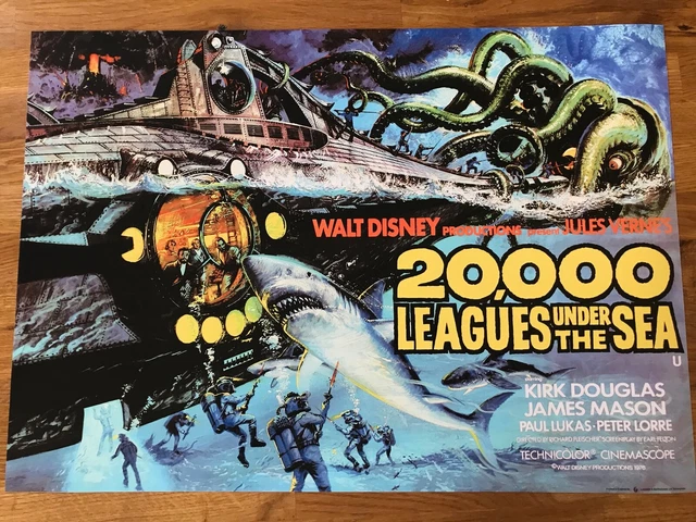 POSTER 20,000 LEAGUES under the Sea 42cm x 59.4cm (size A2) EUR 4,61 ...