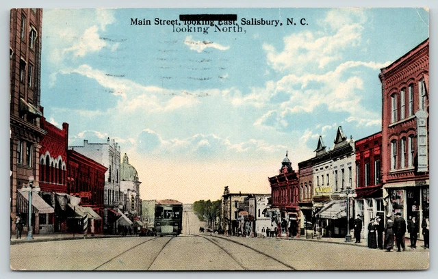 SALISBURY NORTH CAROLINA~MAIN Street Trolley~Candy Store~Meat Market ...