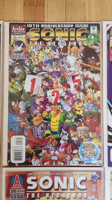 SONIC THE HEDGEHOG Archie Comics, Landmark Issues 100, 125, 150, 175 ...
