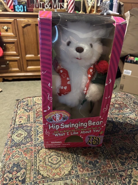 GEMMY HIP SWINGING Singing Dancing Teddy Bear Valentine' What I like ...