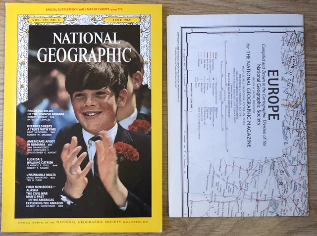 NATIONAL GEOGRAPHIC MAGAZINE June 1969 With Map Of Europe EUR 3,48 ...