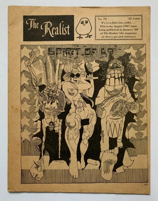 THE REALIST MAGAZINE #76, 1968. Che Guevara, Ronald Reagan. Adam Clayton Powell EUR 13,54 ...