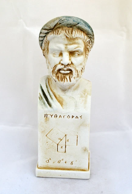 ANCIENT GREEK PYTHAGORAS philosopher Mathematician sculpture statue ...