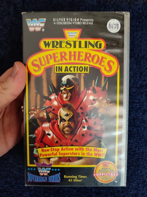 WWF SUPER HEROES In Action VHS Silver Vision Coliseum, FREEPOST UK £6. ...