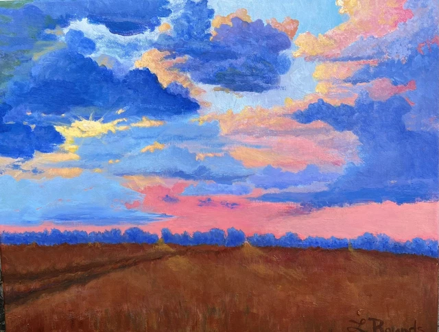 ‘PRAIRIE AUTUMN SUNSET’ Original Acrylic painting On 16X20 canvas ...