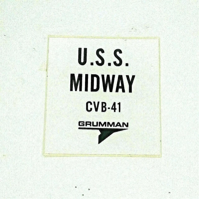 VINTAGE GRUMMAN AEROSPACE Sticker USS Midway CVB-41 Grumman £9.78 ...