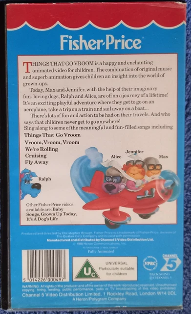 VINTAGE VHS VIDEO Fisher-Price Things That Go Vroom £7.99 - PicClick UK
