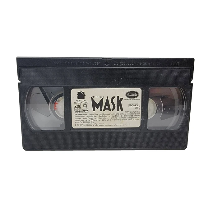 THE MASK VHS 1994 Comedy Jim Carrey New Line/Turner Home Entertainment ...