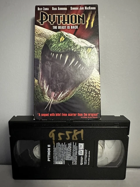 PYTHON II VHS 2002 Horror Black Tape Former Rental - Great Condition ...