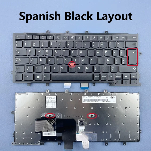 SPANISH KEYBOARD FOR Lenovo Thinkpad X240 X240S X250 X260 With X270 ...