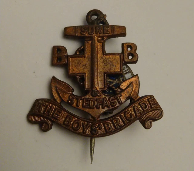 VINTAGE BOYS BRIGADE Anchor Sure&Stedfast Pin Badge 1940s £4.90 ...