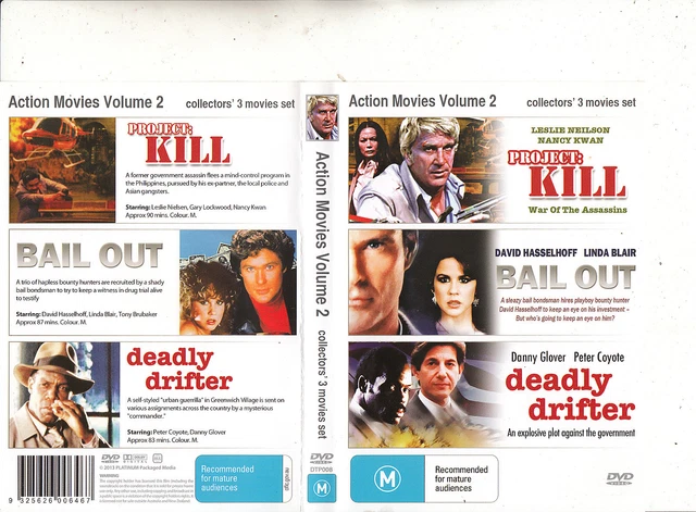 PROJECT KILL-1976-LESLIE NEILSON/BAIL Out/Deadly Drifter-[3 Movie Set ...