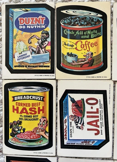 TOPPS 1973 WACKY PACKAGES SERIES 1 COMPLETE SET WITH PUZZLE VG/EX White ...