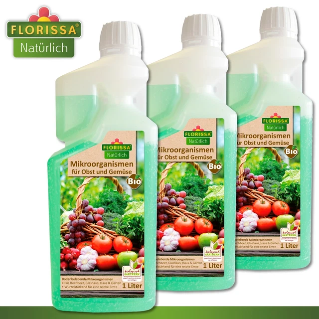 FLORISSA 3 X 1 L Micro-Organismi Frutta E Verdure Concentrato EUR 31,11 ...