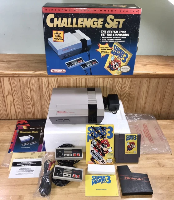 NINTENDO NES CHALLENGE SET CIB Super MARIO Bros 3 SERVICED+PLAY TESTED ...