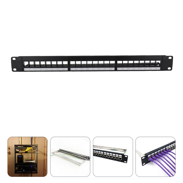 NETWORK PATCH RACK- Mount Network Accessory Rackmount Patch Panel £21. ...