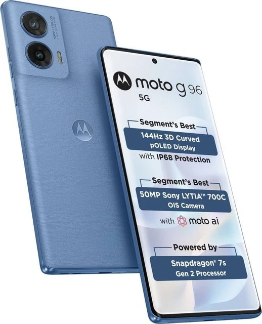 MOTOROLA G96 5G (Ashleigh Blue 256Go 8Go RAM) 7s Gen 2 Processor Global ...
