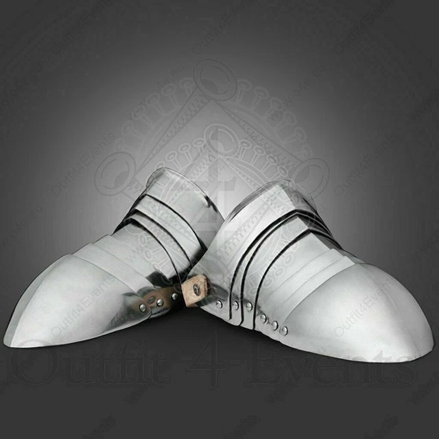 MEDIEVAL KNIGHT STEEL Pair Of Sabatons Foot Premium Quality Metal Shoes ...