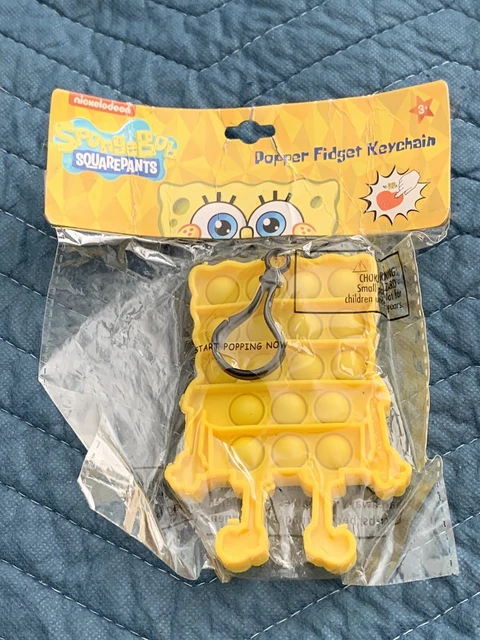 SPONGEBOB SQUAREPANTS YELLOW Popper Fidget Keychain NEW Nickelodeon £4. ...