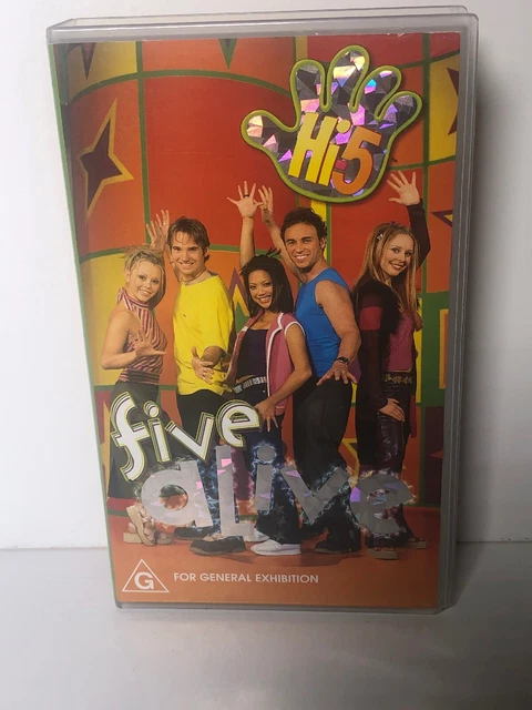 HI 5 ~ FIVE ALIVE ~ RARE PAL VHS VIDEO ~ KELLIE, TIM, CHARLI, KATHLEEN ...