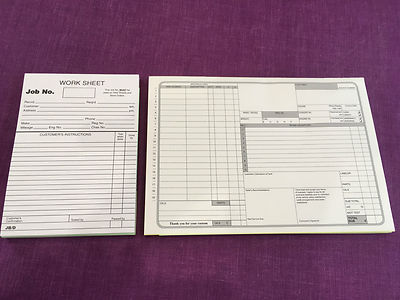 VEHICLE REPAIR JOB CARD CAR REPAIR JOB CARDS JOB SHEET Pack of 50 ...