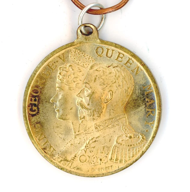 CORONATION OF KING George V 1911 medal medallion Shoreditch H B Bird ...