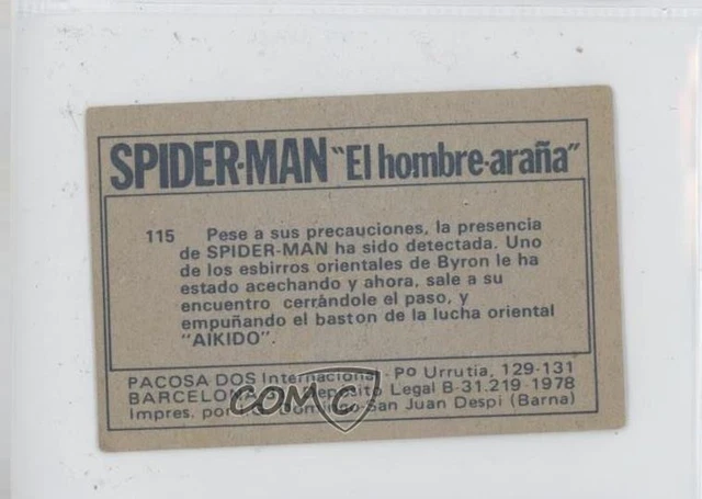 1978 PACOSA DOS Spider-Man El hombre-arana Pese a sus precauciones ...