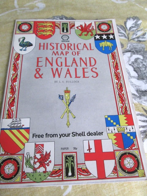SHELL HISTORICAL MAP Of England And Wales, In Very Good Condition ,See ...