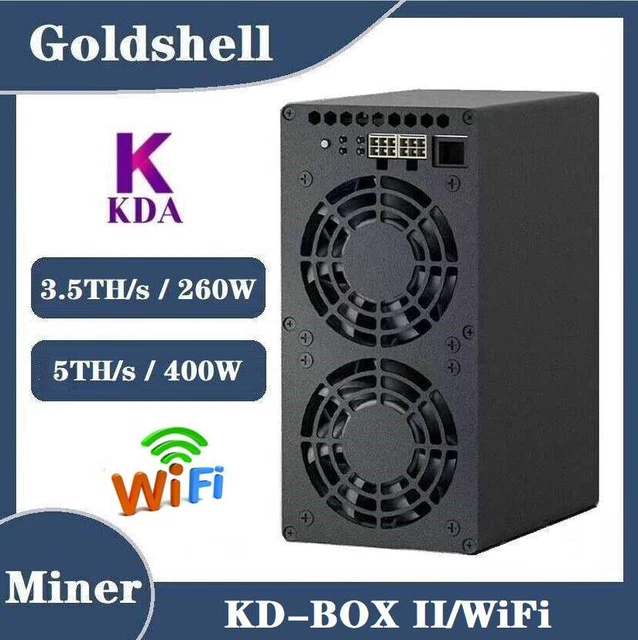 GOLDSHELL KD-BOX II WiFi Miner Kadena KDA 3.5TH/s/260W or 5TH/s/400W No ...