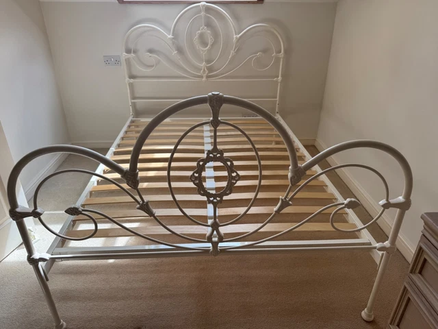 LAURA ASHLEY SOMERSET Ivory Double Metal Bed Frame £143.18 - PicClick UK
