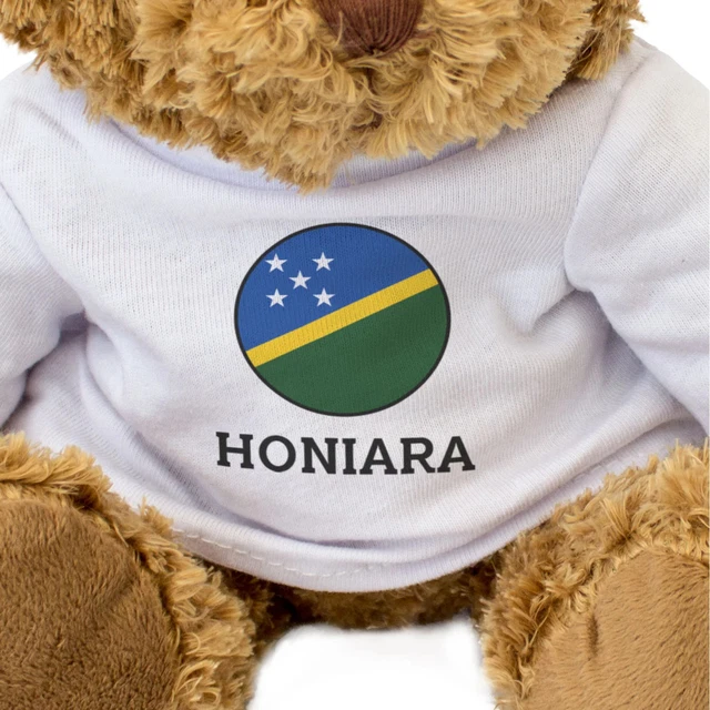 HONIARA (SOLOMON ISLANDS FLAG ROUNDEL) - Teddy Bear - Souvenir Gift ...