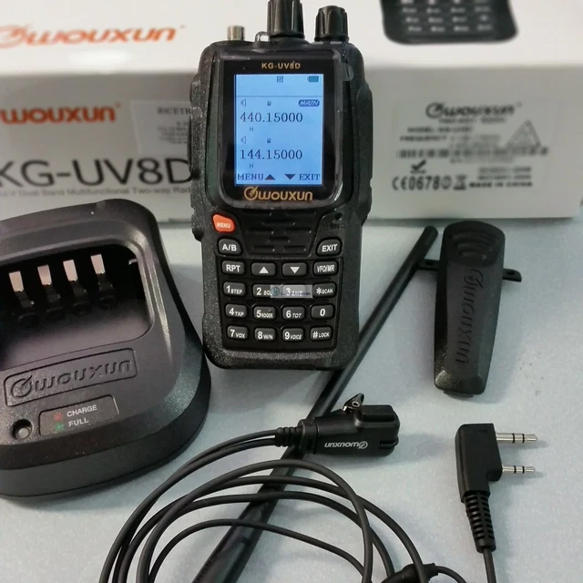 WOUXUN KG-UV8D PLUS lion+ear/mic VHF/UHF full duplex+cr.ba rpt 23075 EUR 169,00 - PicClick IT