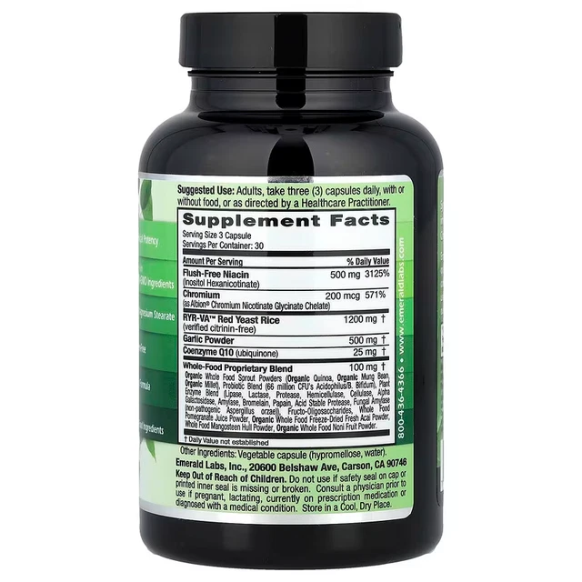 EMERALD LABORATORIES, CHOLESTEROL Health, 90 Caps, Expiry:07/2028 £44. ...