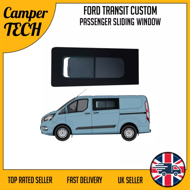 FORD TRANSIT CUSTOM Passenger Side SLIDING Window £189.99 - PicClick UK
