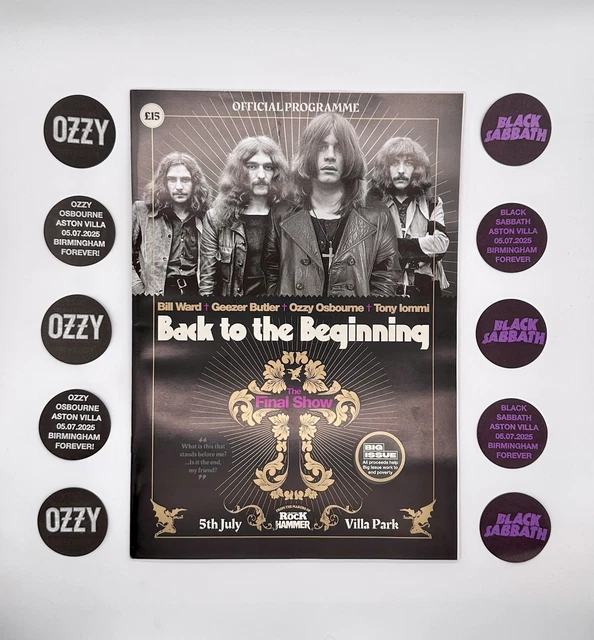 ORIGINAL OZZY OSBOURNE “Back to the Beginning” Official Program + 10 x ...