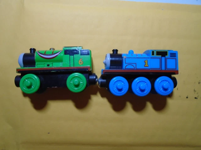 THOMAS & FRIENDS Wooden Railway , Fisher Price ( Percy & Talking Thomas ...