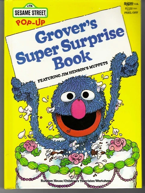 GROVER'S SUPER SURPRISE Sesame Street Pop-Up Book Jim Henson Muppets ...