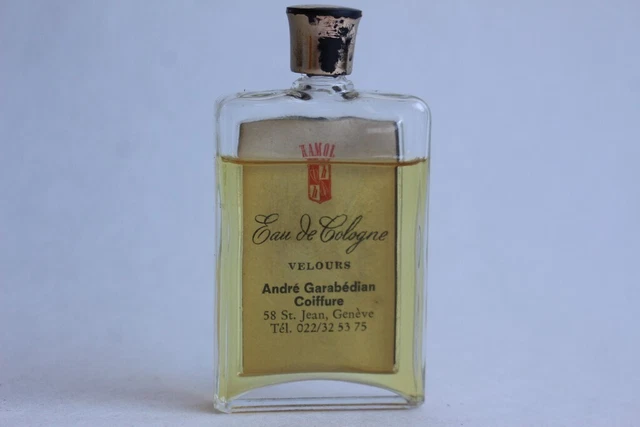 FLACON D'EAU DE cologne Velours de André Garabédian Coiffure vintage ...
