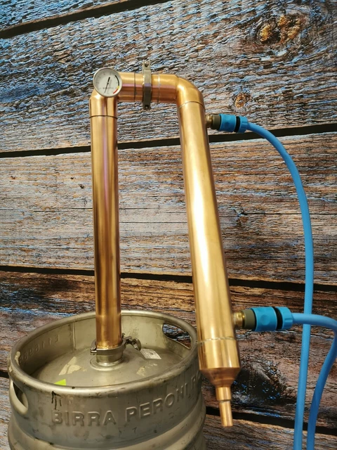 COPPER DISTILLER POT Still with Shotgun Condenser moonshine alcohol ...